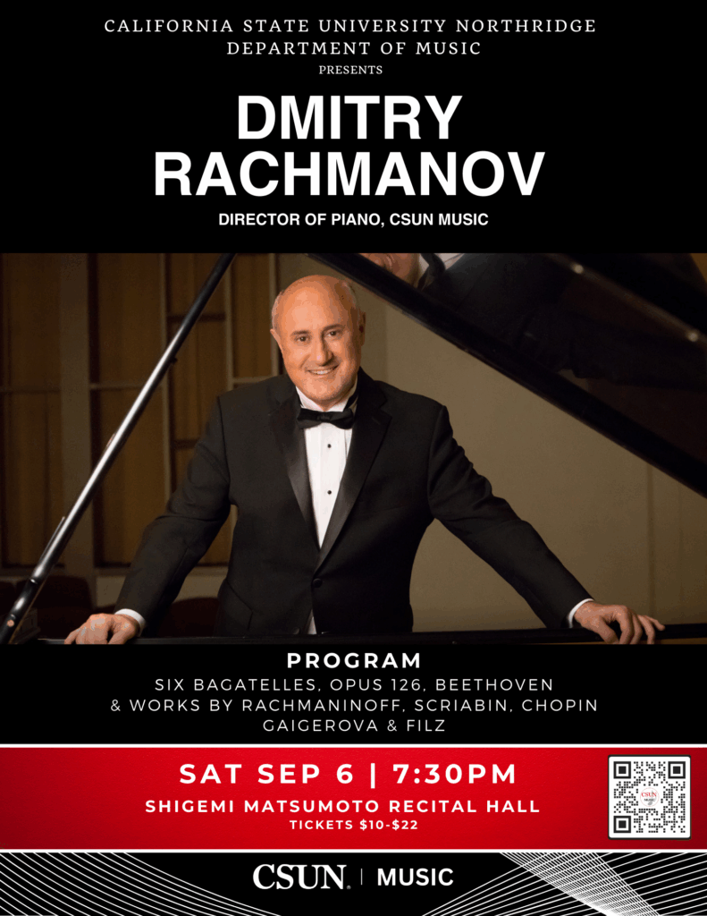 Faculty Artist Recital: Dmitry Rachmanov, Piano – CSUN News & Events
