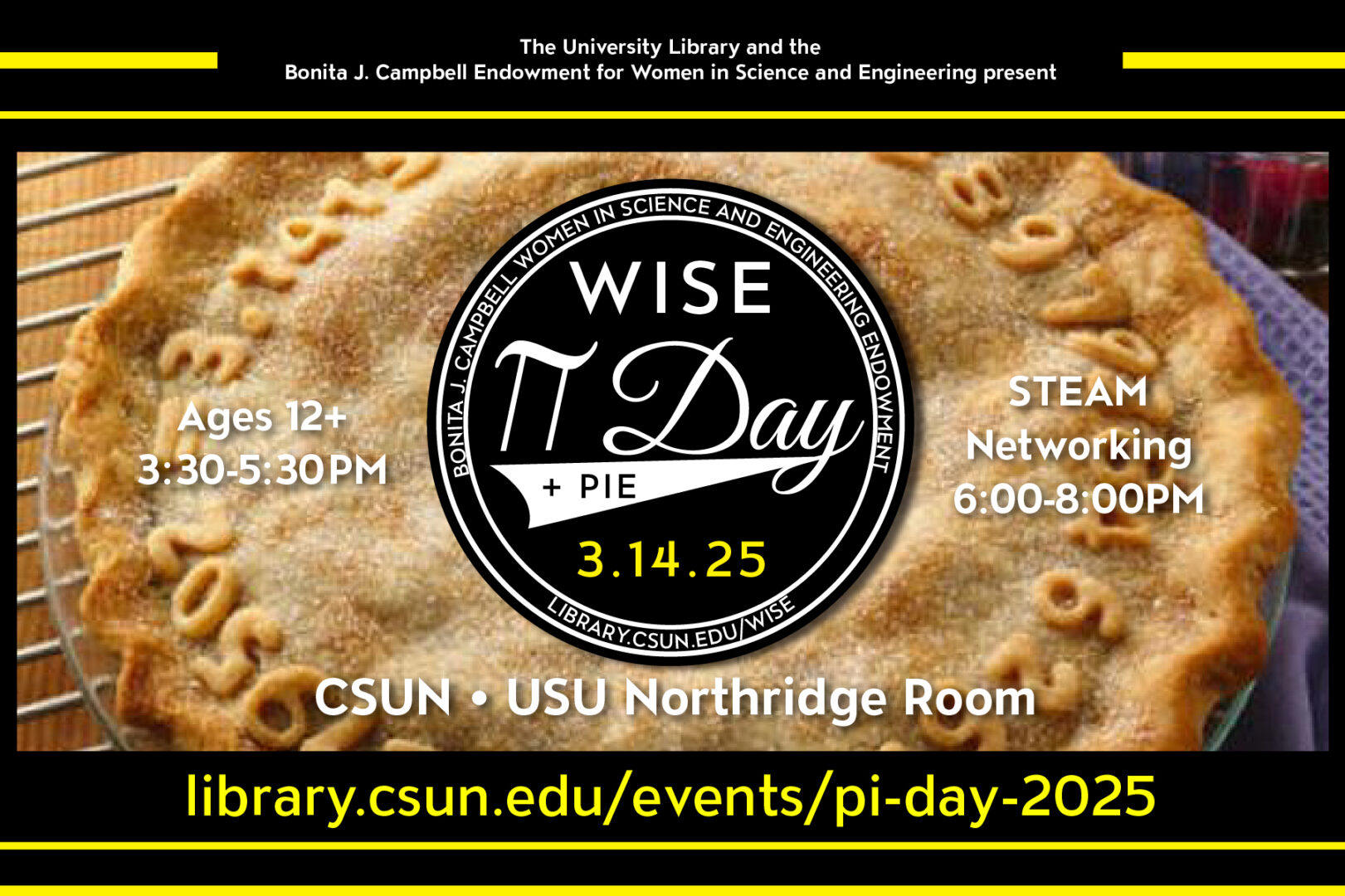 WISE Annual Pi Day + Pie and Mixer – CSUN News & Events