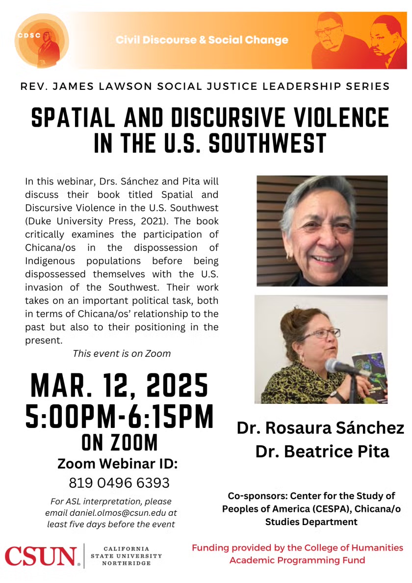 Spatial and Discursive Violence in the U.S. Southwest – CSUN News & Events
